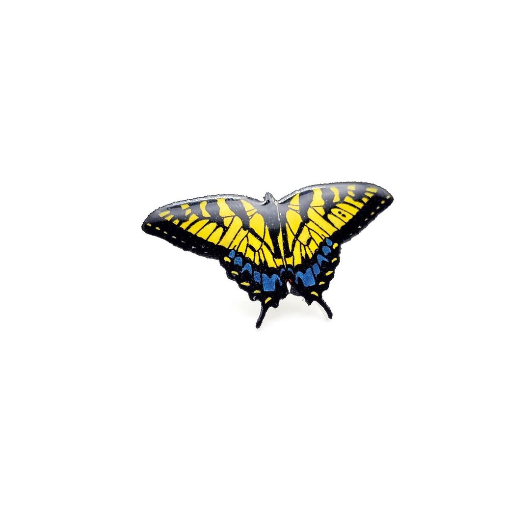 Tiger Butterfly Resin Pin-swallowtail Butterfly Pin-metal & Rubber ...
