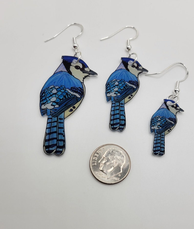 Blue Jay Earrings With Semicolons-suicide Prevention-mental Health ...
