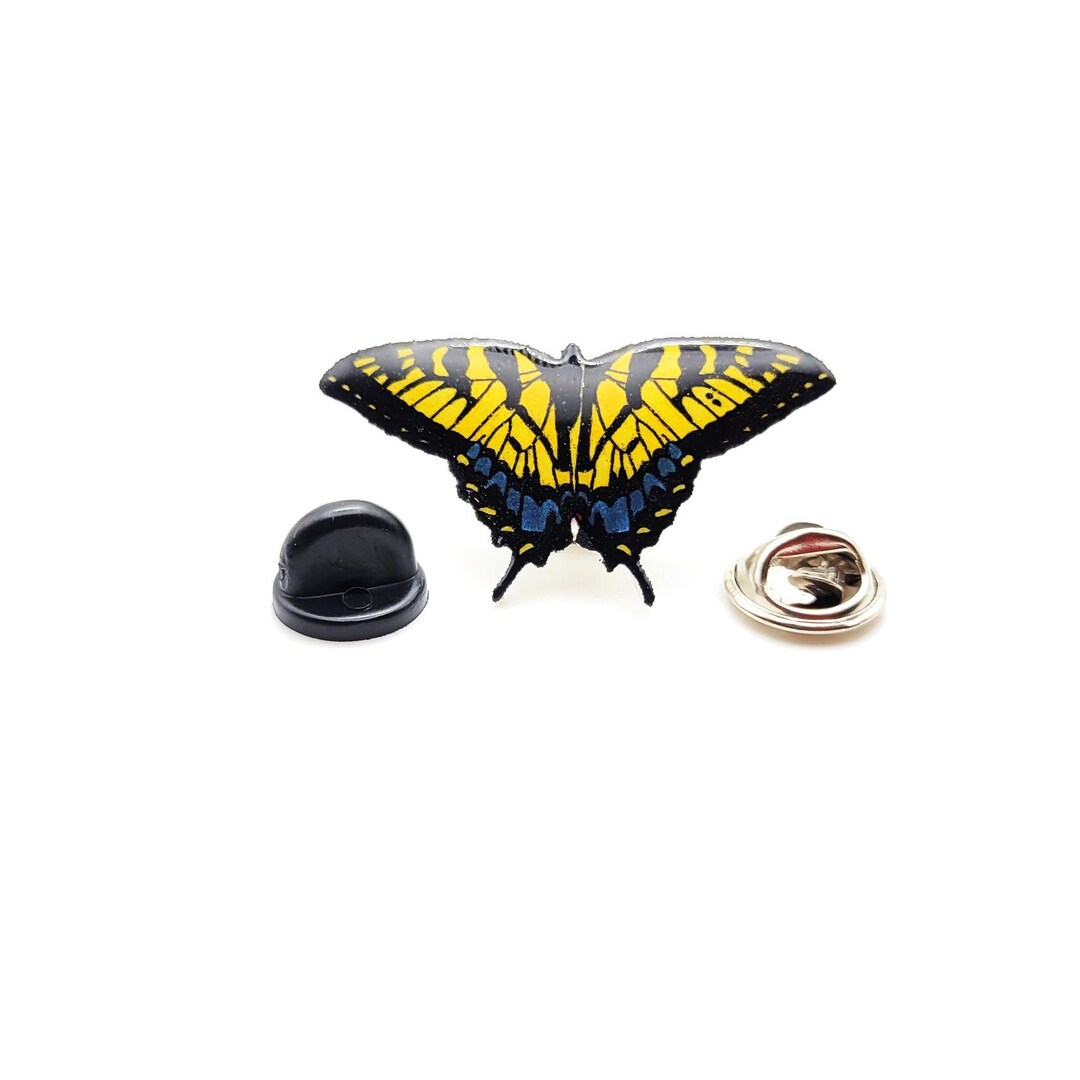 Tiger Butterfly Resin Pin-swallowtail Butterfly Pin-metal & Rubber ...