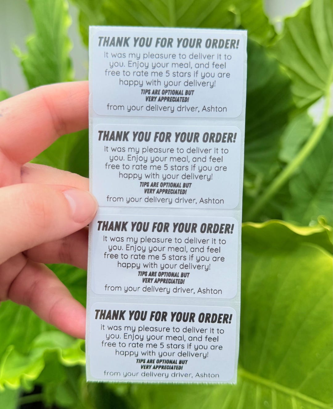 Personalized Doordash Delivery Stickers • Thank You Sticker • Ubereats ...