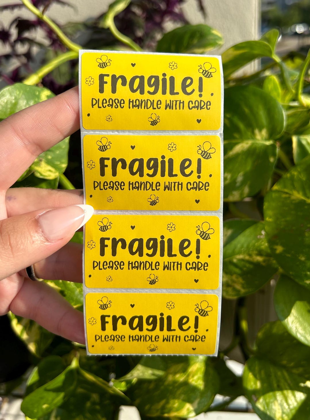 Fragile Bee Stickers Fragile Handle With Care Handle With Care Stickers ...