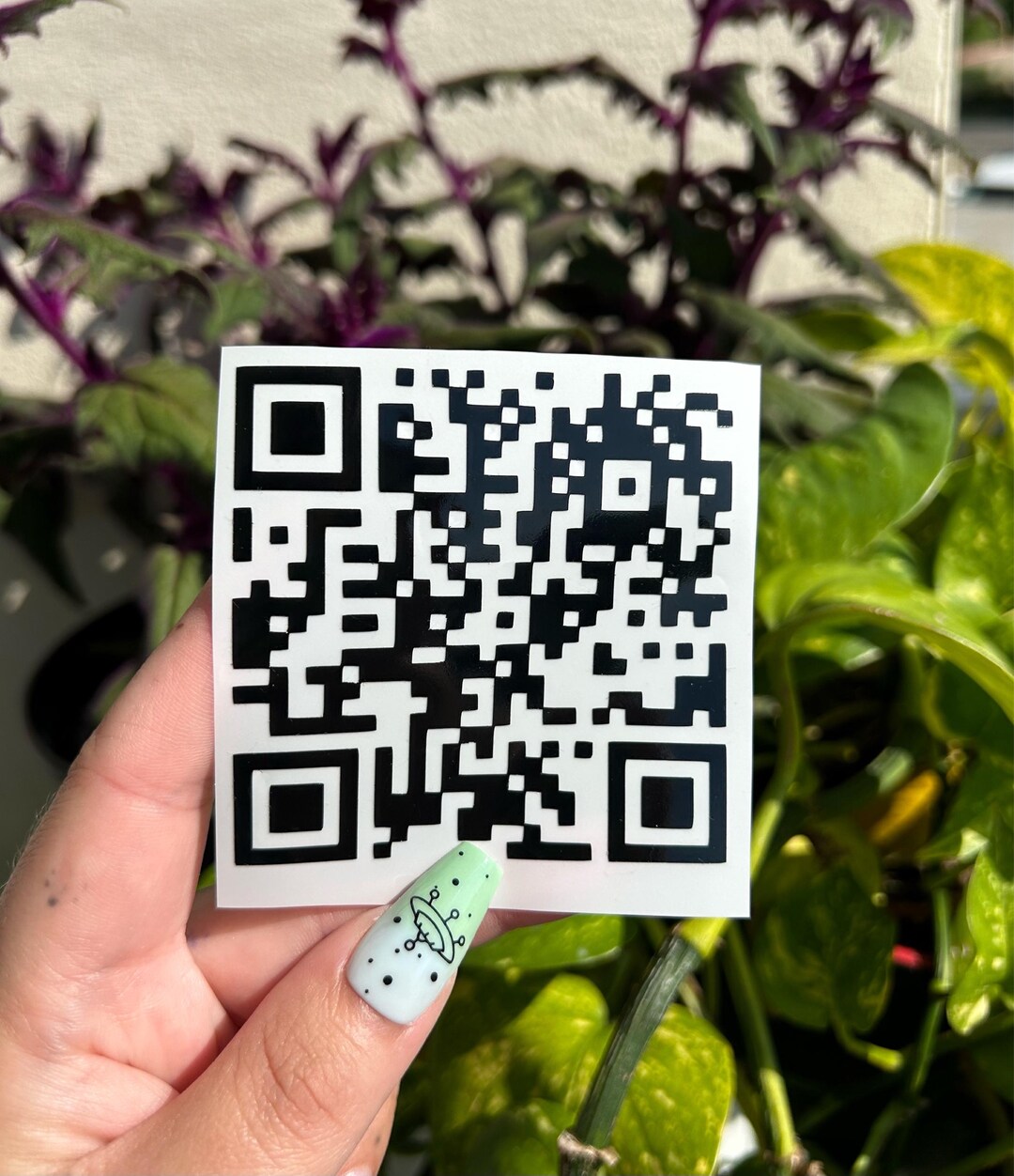 Custom QR Code Vinyl Decal Personalized QR Code Sticker, Durable QR ...