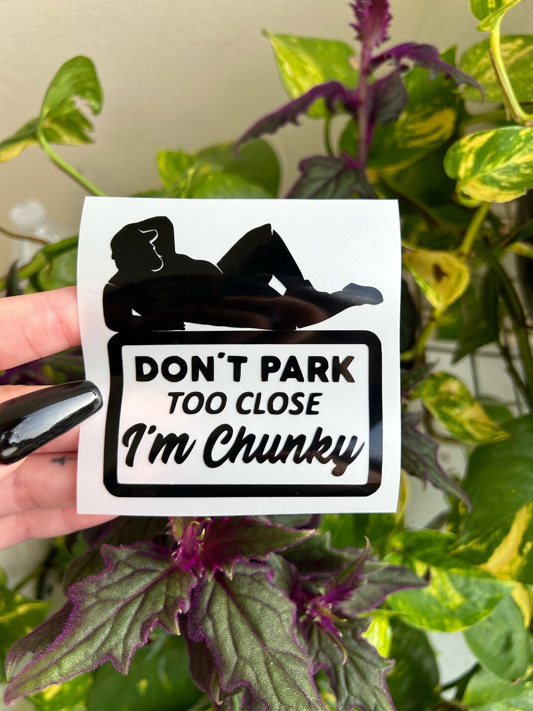 Dont Park Too Close Im Chunky Male Decal Car Vinyl Decal Dont Park Too ...