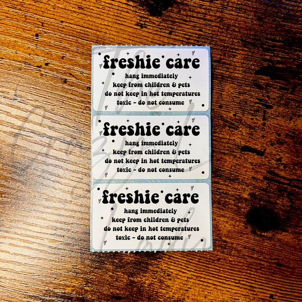 Freshie Scent Label - Etsy