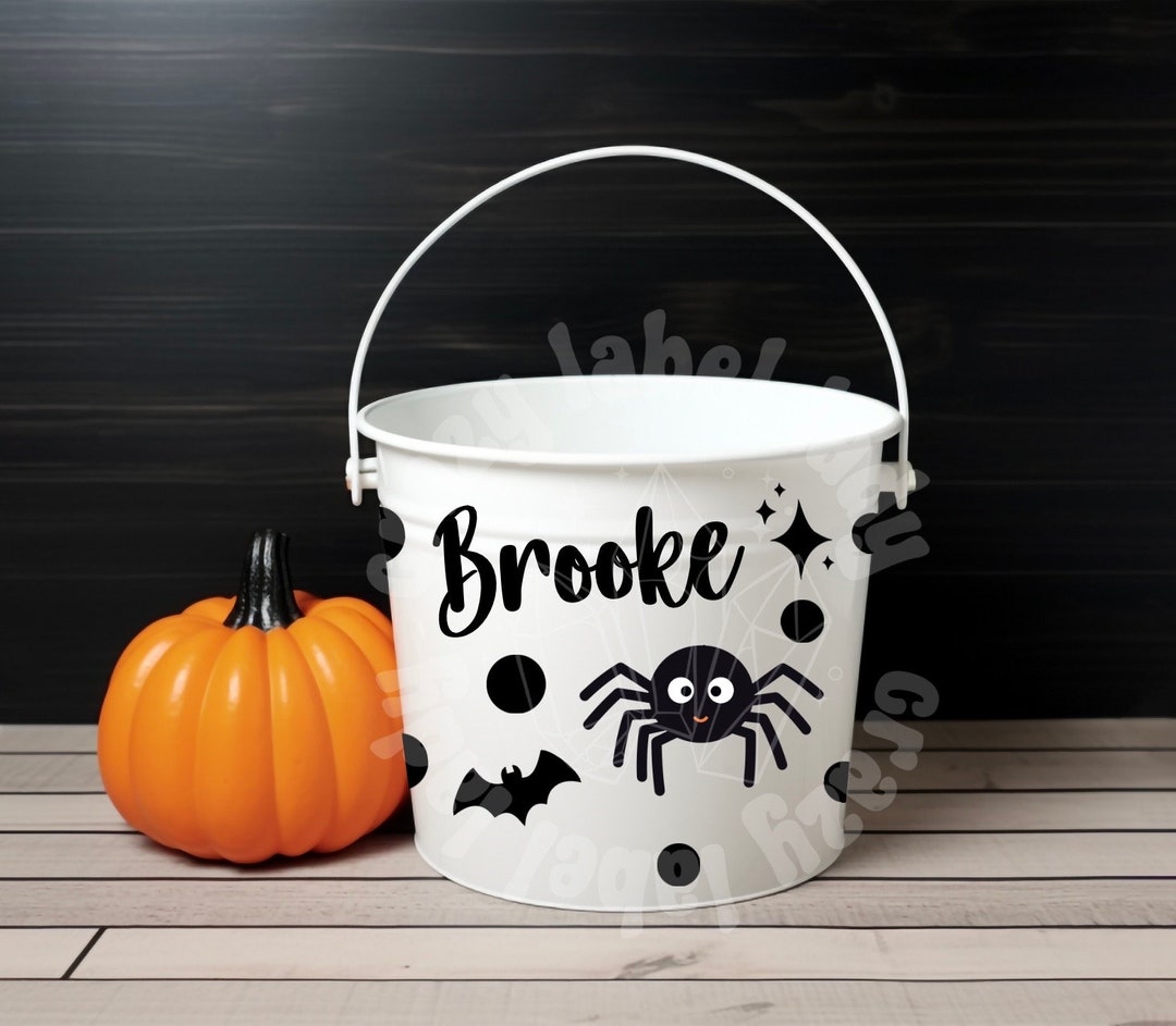 Personalized Halloween Bucket Decals DIY Trick or Treat Bucket DECALS ...