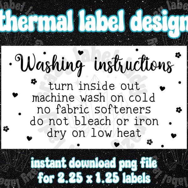 Sublimation Shirt Care Card - Etsy