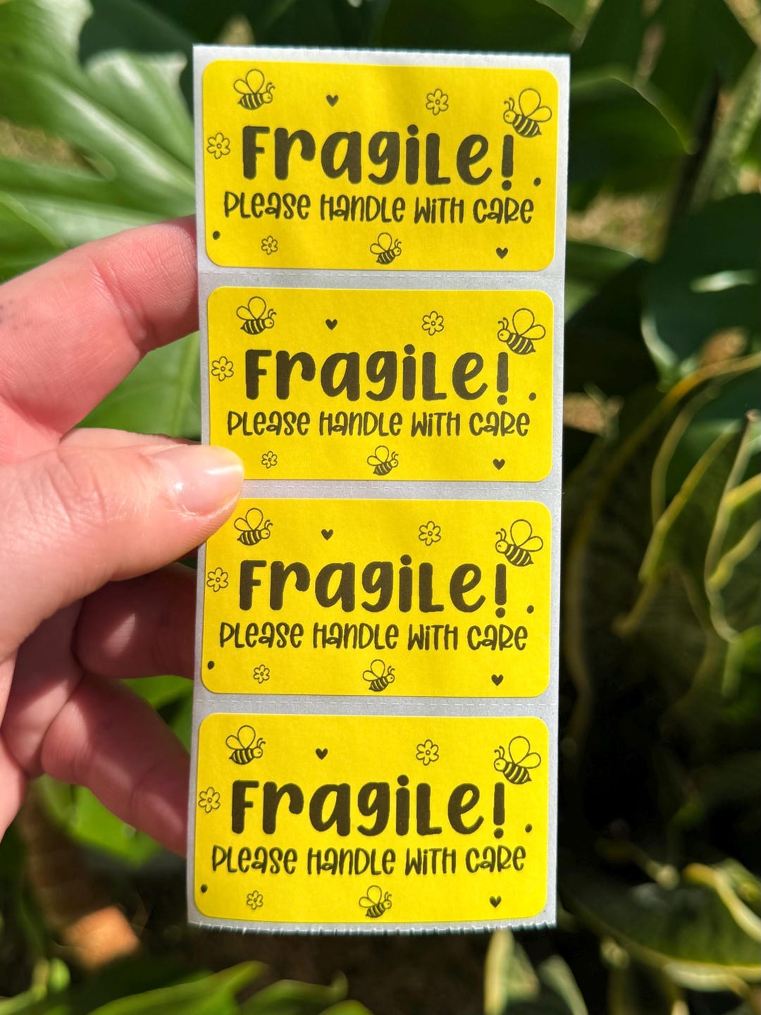 Fragile Bee Stickers • Handle With Care Stickers for Small Businesses ...