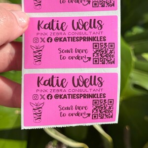 Pink Zebra Consultant Stickers • Pink Zebra Qr Code Stickers • Pink ...