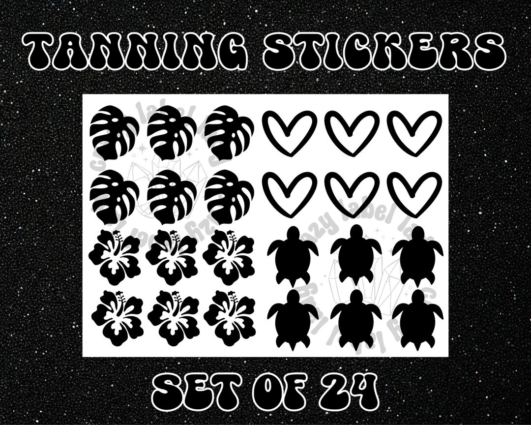 Summer Tanning Stickers Tanning Bed Stickers Spray Tan Stickers Tanning ...