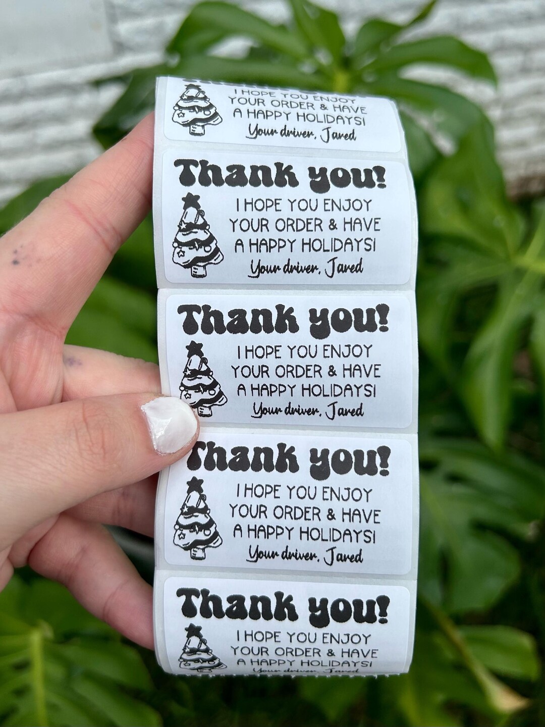 Personalized Winter Delivery Stickers Thank You Stickers Doordash ...