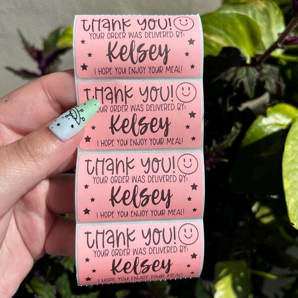 Set of 12 Doordash Delivery Sticker Set Grubhub Delivery Sticker Set ...