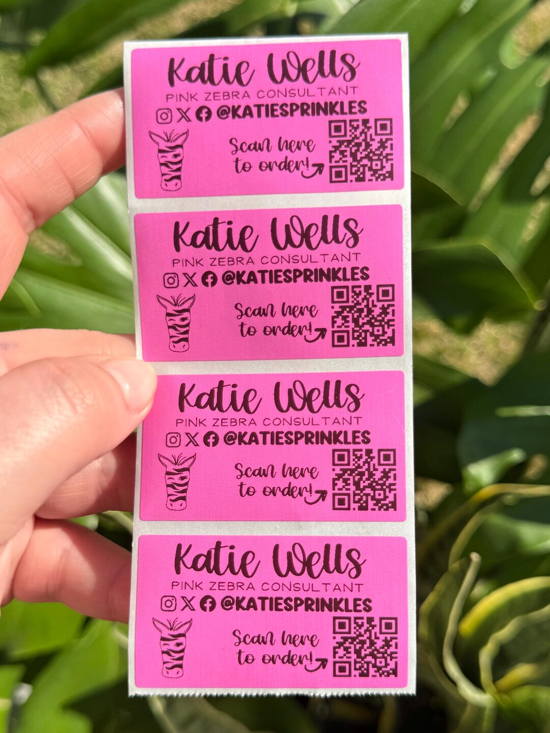 Pink Zebra Consultant Stickers • Pink Zebra Qr Code Stickers • Pink ...