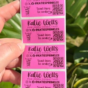 Pink Zebra Consultant Stickers • Pink Zebra Qr Code Stickers • Pink ...
