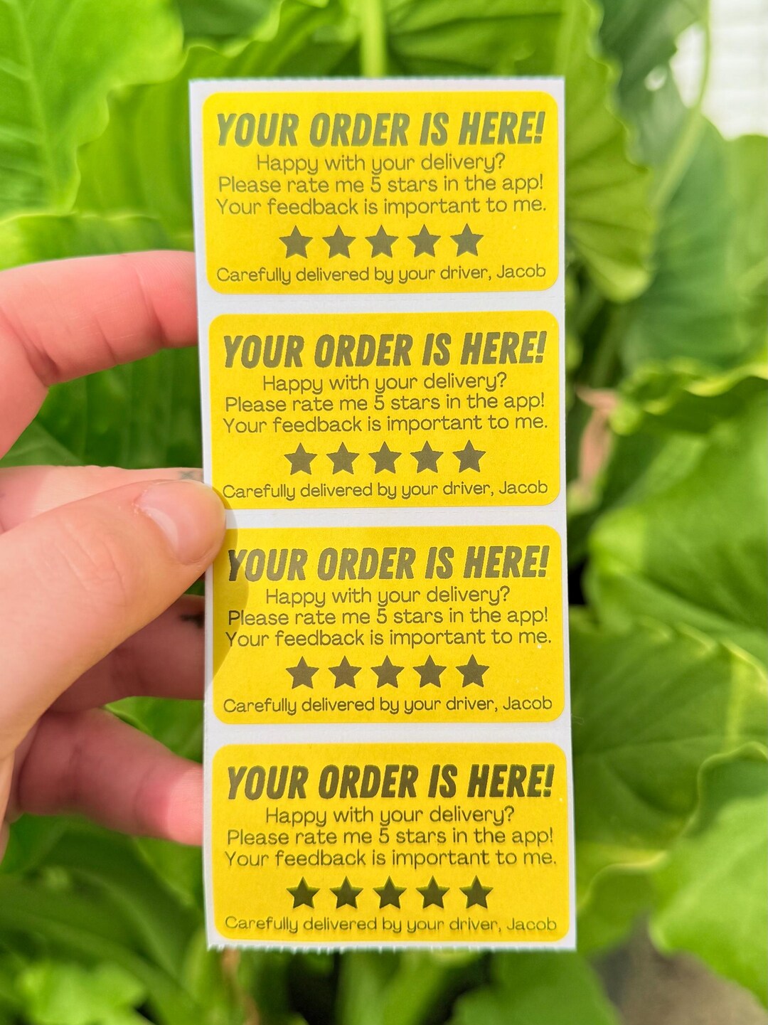 Personalized Doordash Delivery Stickers • Thank You Sticker • Ubereats ...