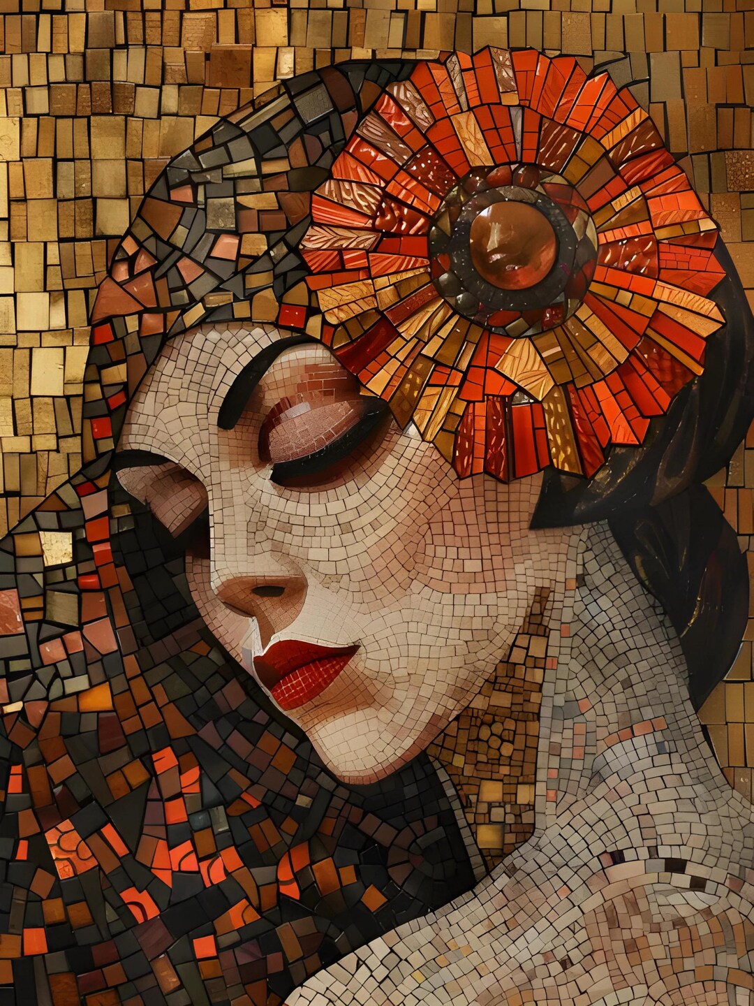 Instant Download: 5 Vertical Mosaic Portraits for Home Decor in 5K ...