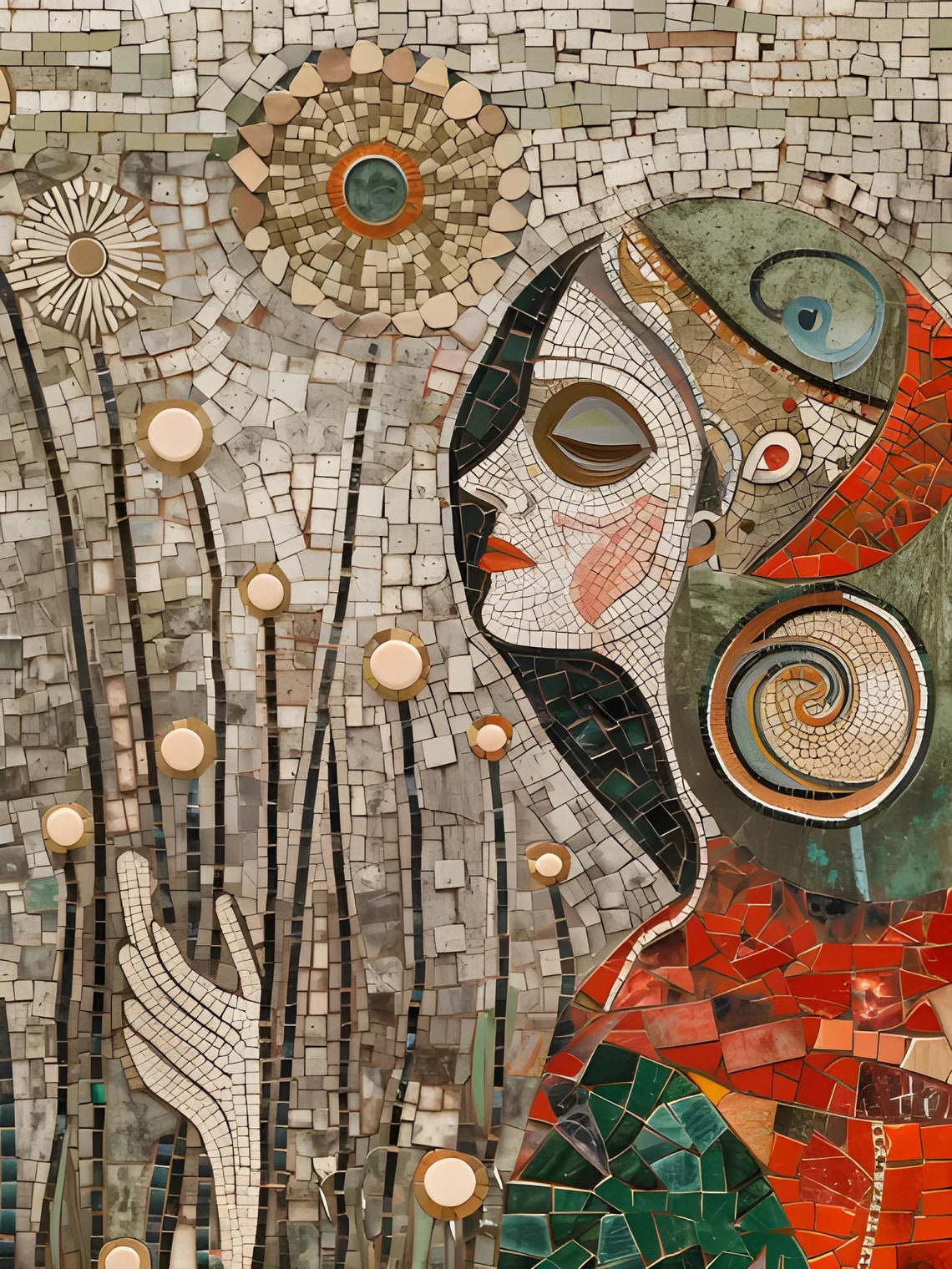 Instant Download: 5 Vertical Mosaic Portraits for Home Decor in 5K ...