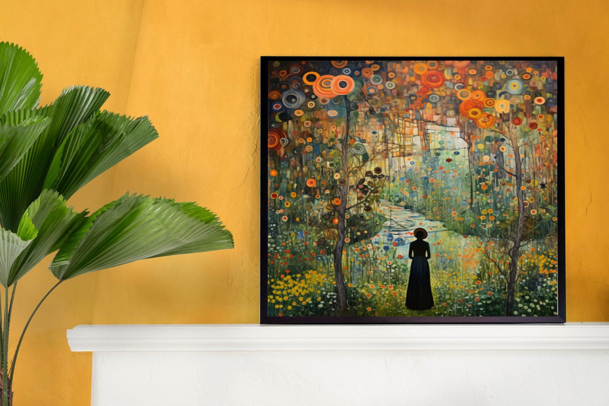 Extraordinary Gustav Klimt Style Canvas, Garden Print, Landscape Design ...