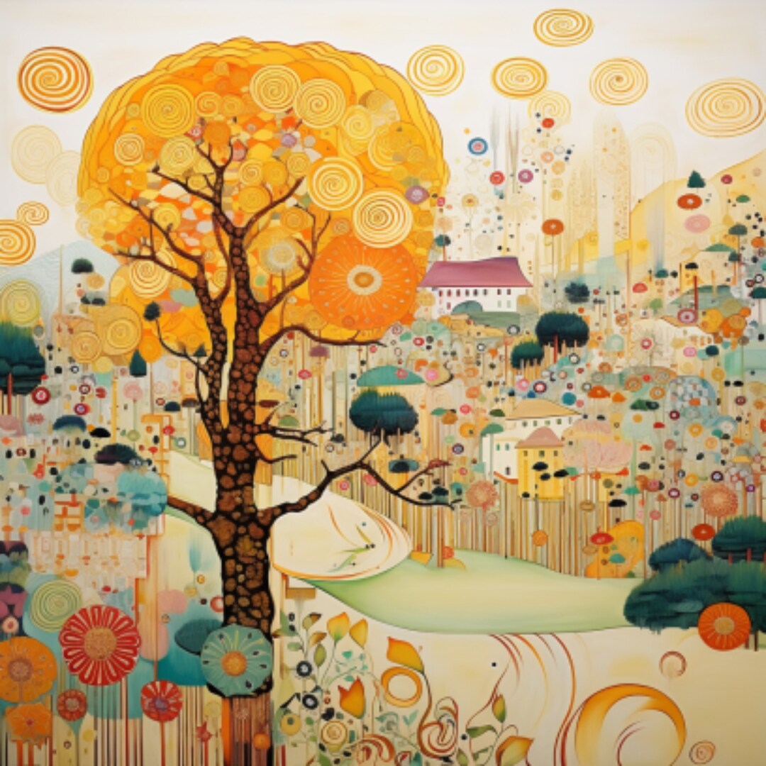 Incredible Gustav Klimt Inspired Landscapes in 5K Set of 5 - Etsy