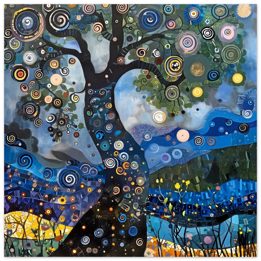 Unique Styled Klimt Design, Home Decor Wall Art, Living Room Art ...