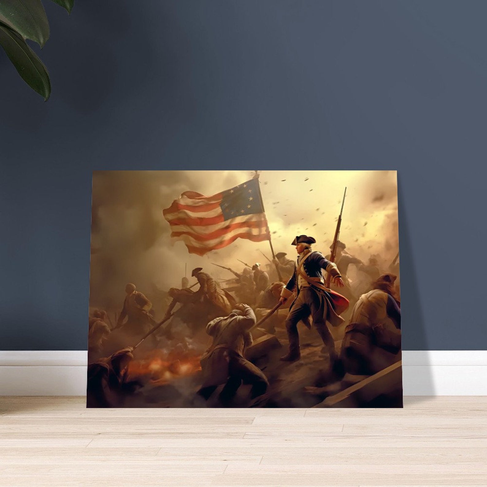 American Revolution Vintage Landscape Poster, Large Art Print ...