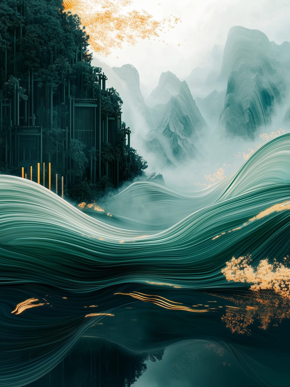 Japandi Dreamscape Art Set – 5 Printable 20K 500 DPI High-res Zen ...