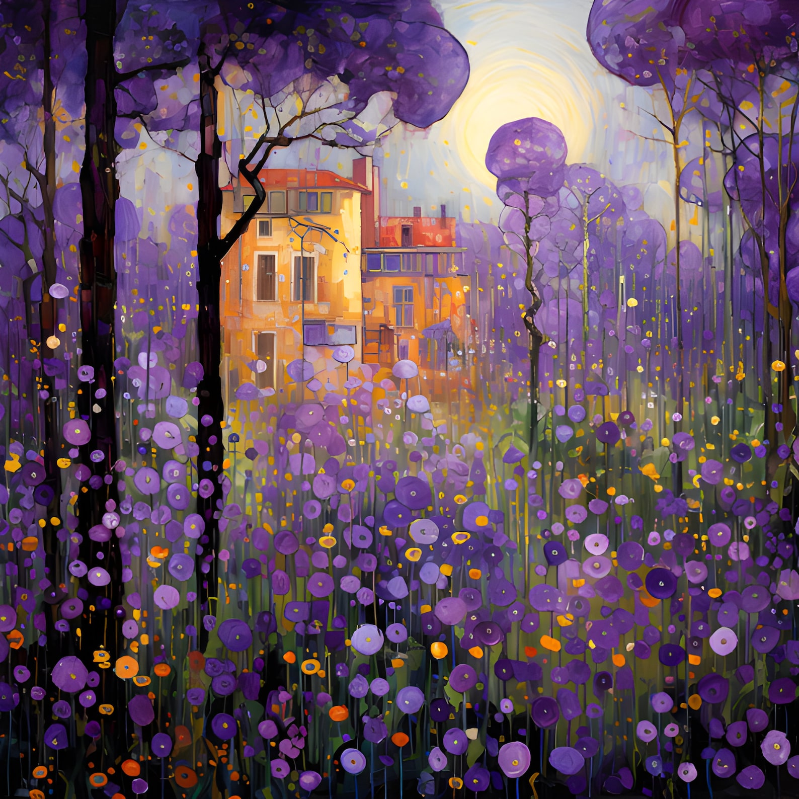 Incredible Gustav Klimt Inspired Landscapes in 25K! Set of 5, Digital ...