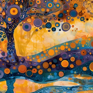 Set of 5 in 20K! Study of Yayoi Kusama Landscape Design, Art Nouveau ...