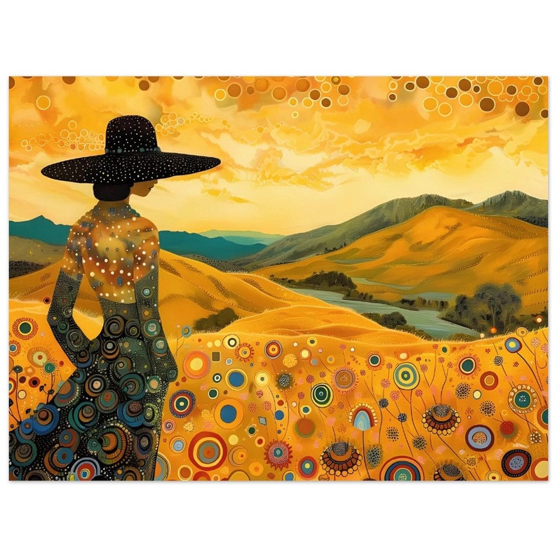 Exclusive Western Styled Print, Golden Prarie, Detailed Vibrant Home ...