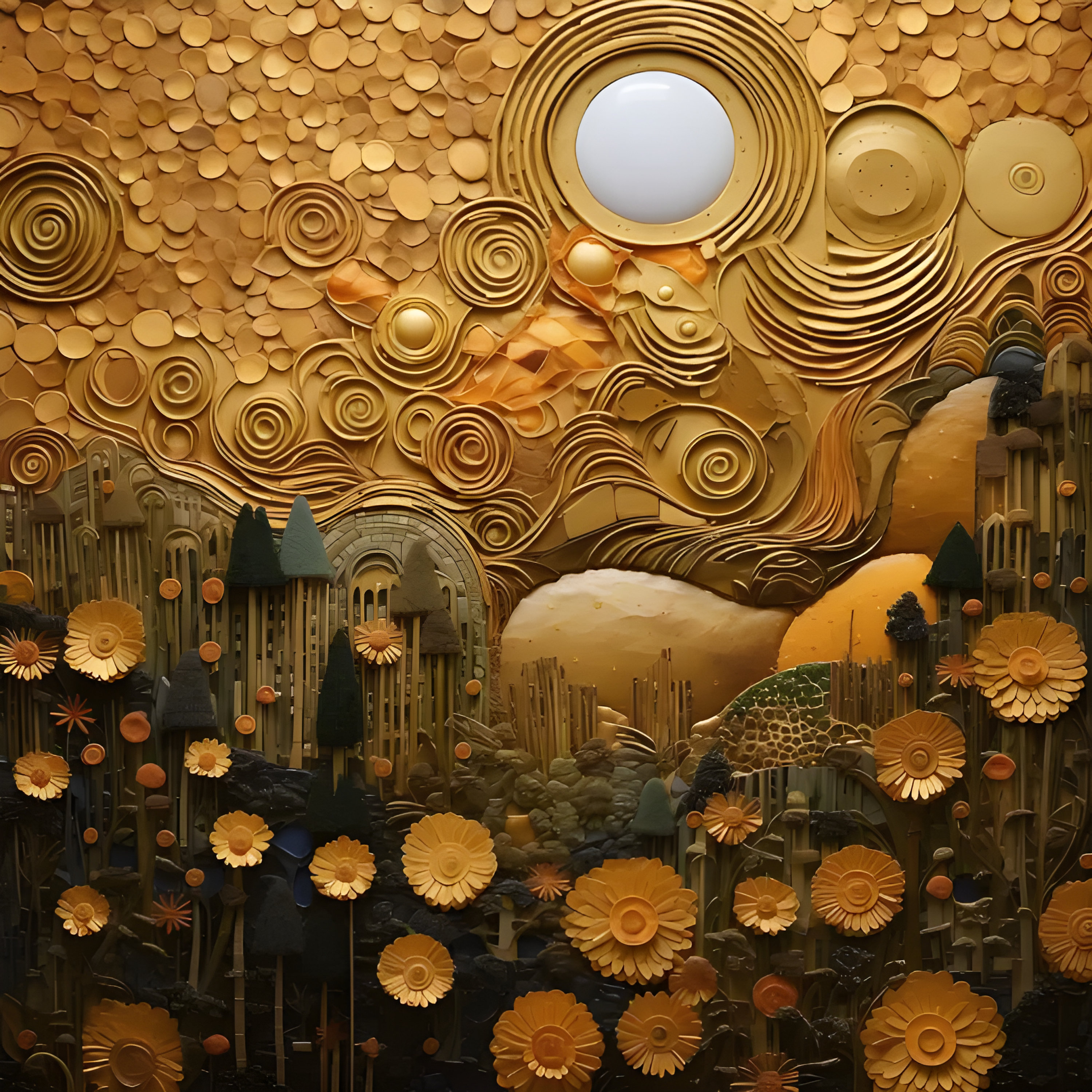 Incredible Gustav Klimt Inspired Landscapes in 5K Set of 5. Print on ...