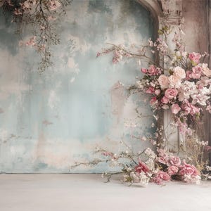 Pastel Floral Photo Backdrop Rustic Castle Wide Shot, 20K Wedding ...
