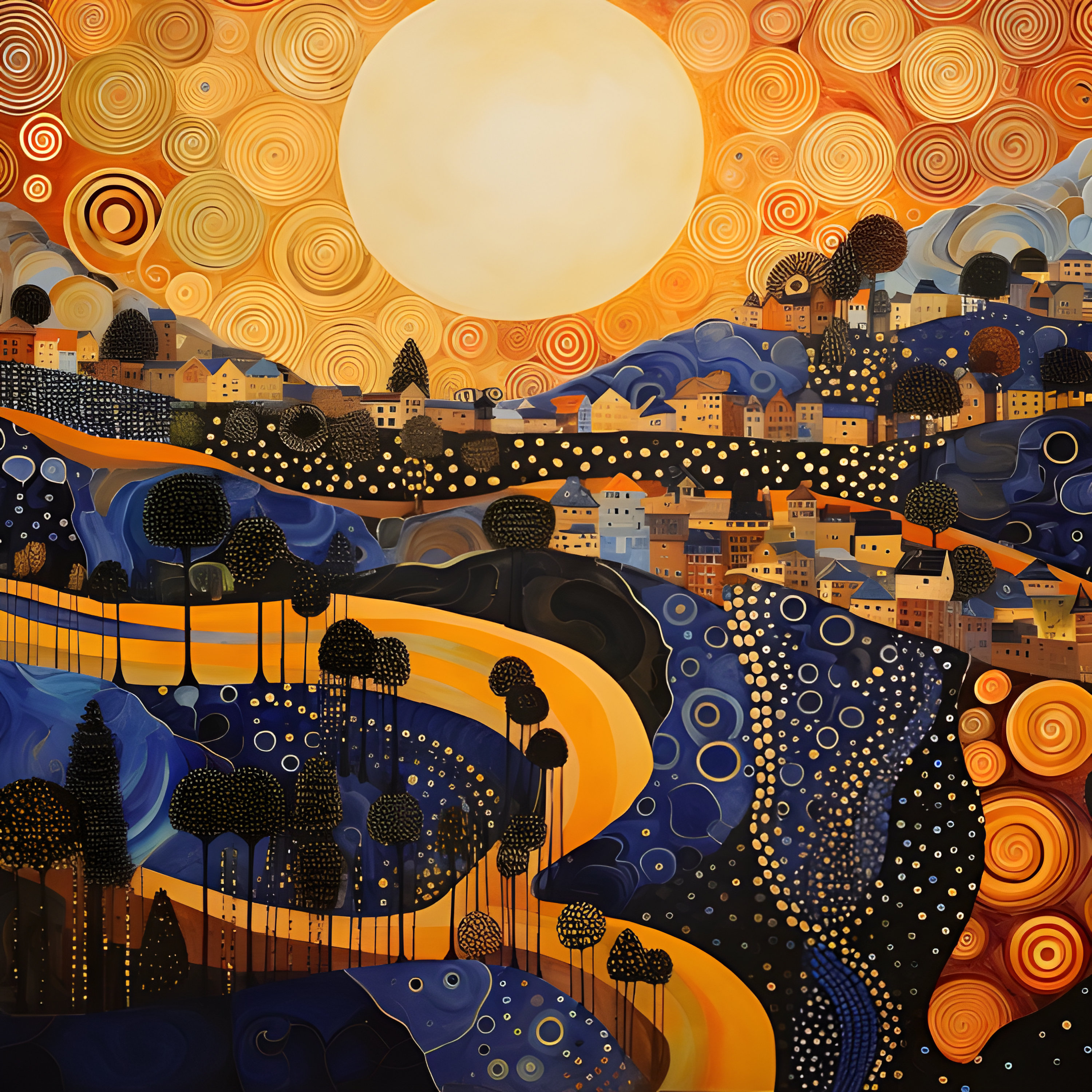 Incredible Gustav Klimt Inspired Landscapes in 5K! Set of 5. Print on ...