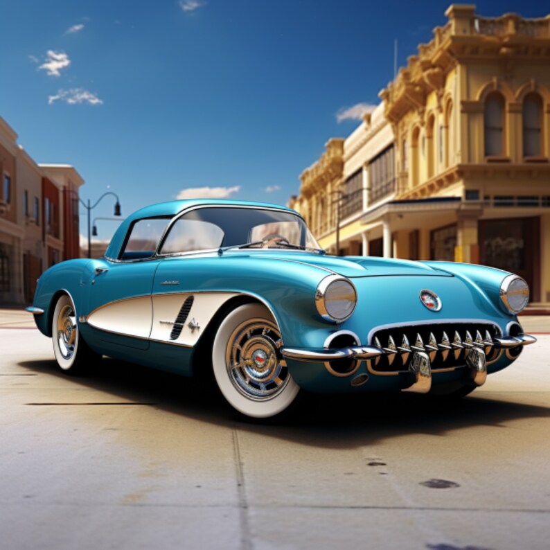 Timeless Vintage '53 Corvettes in 5K. Set of 5. - Etsy