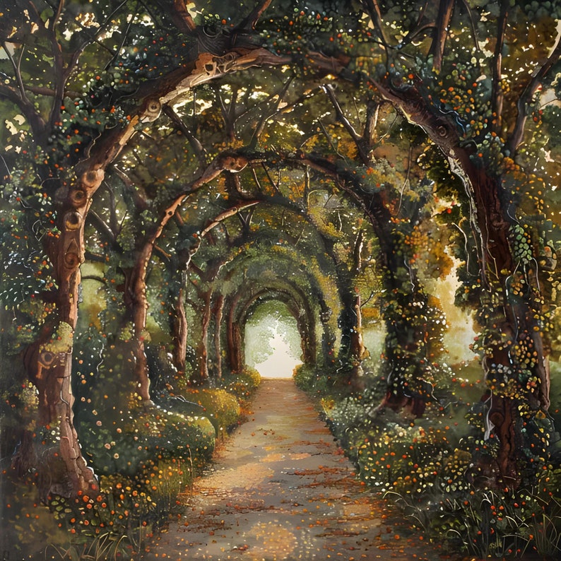 Gorgeous Gustav Klimt Landscapes in 5K Set of 5. Print on Demand ...