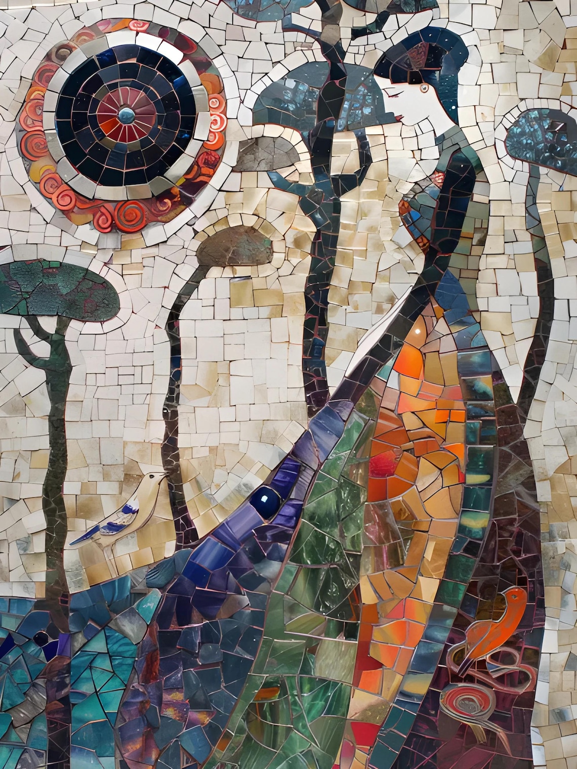 Instant Download: 5 Vertical Mosaic Portraits for Home Decor in 5K ...
