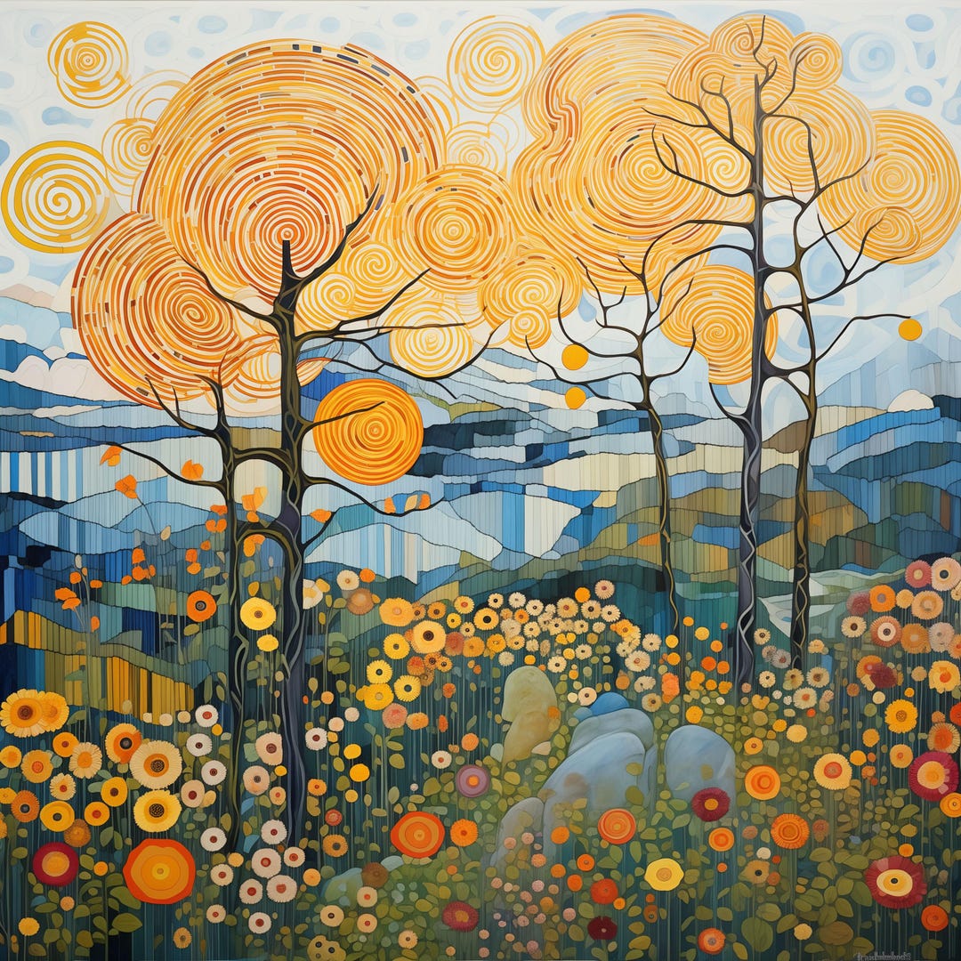 Gustav Klimt Style Digital Art Bundle: 5 High Res Designs in 25K ...