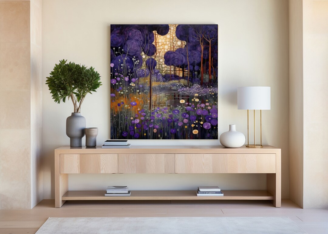 Gustav Klimt Styled Canvas, Canvas Garden Design, Whimsical Klimt ...