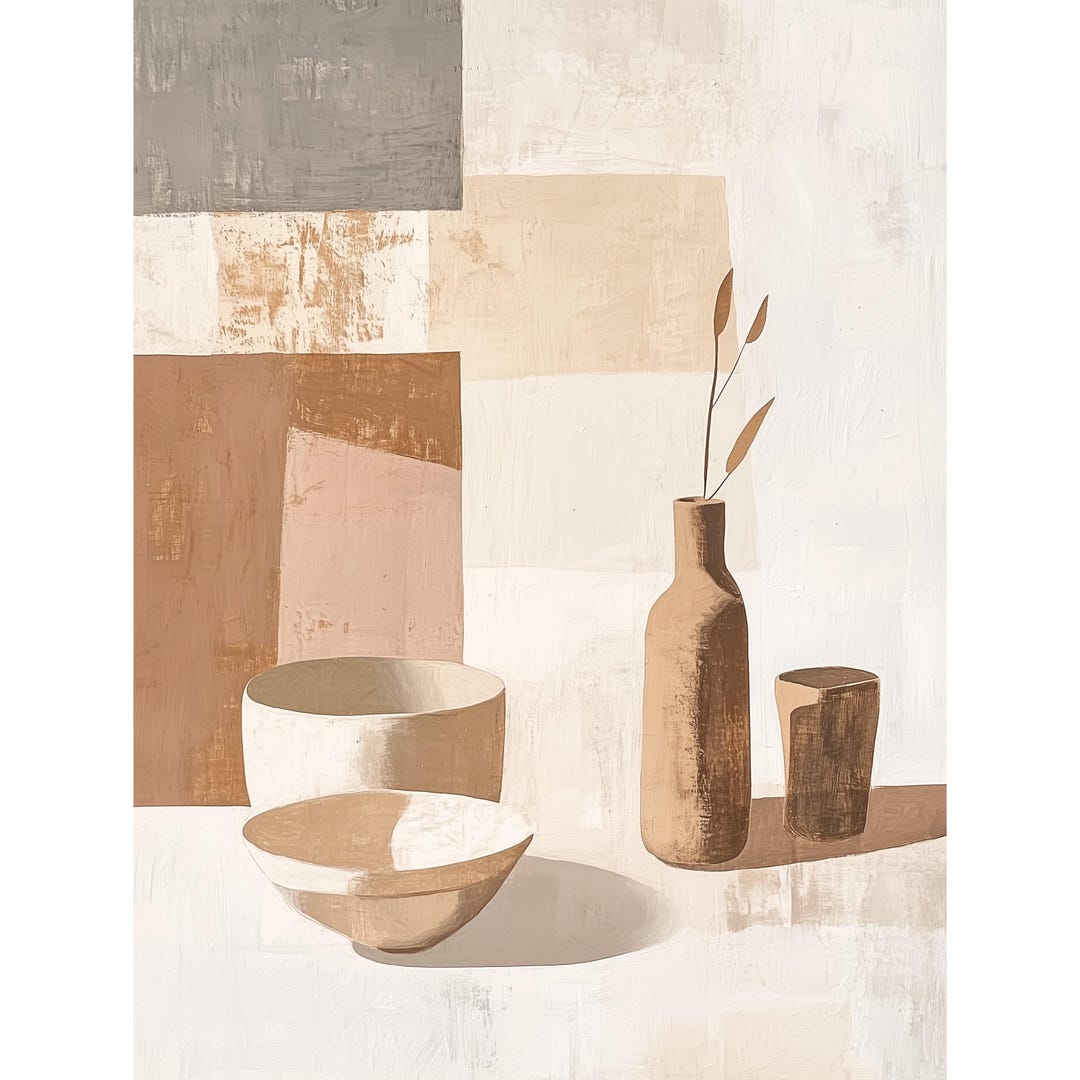 Abstract Organic Still Life Art Bundle - Minimalist Earthy Prints ...