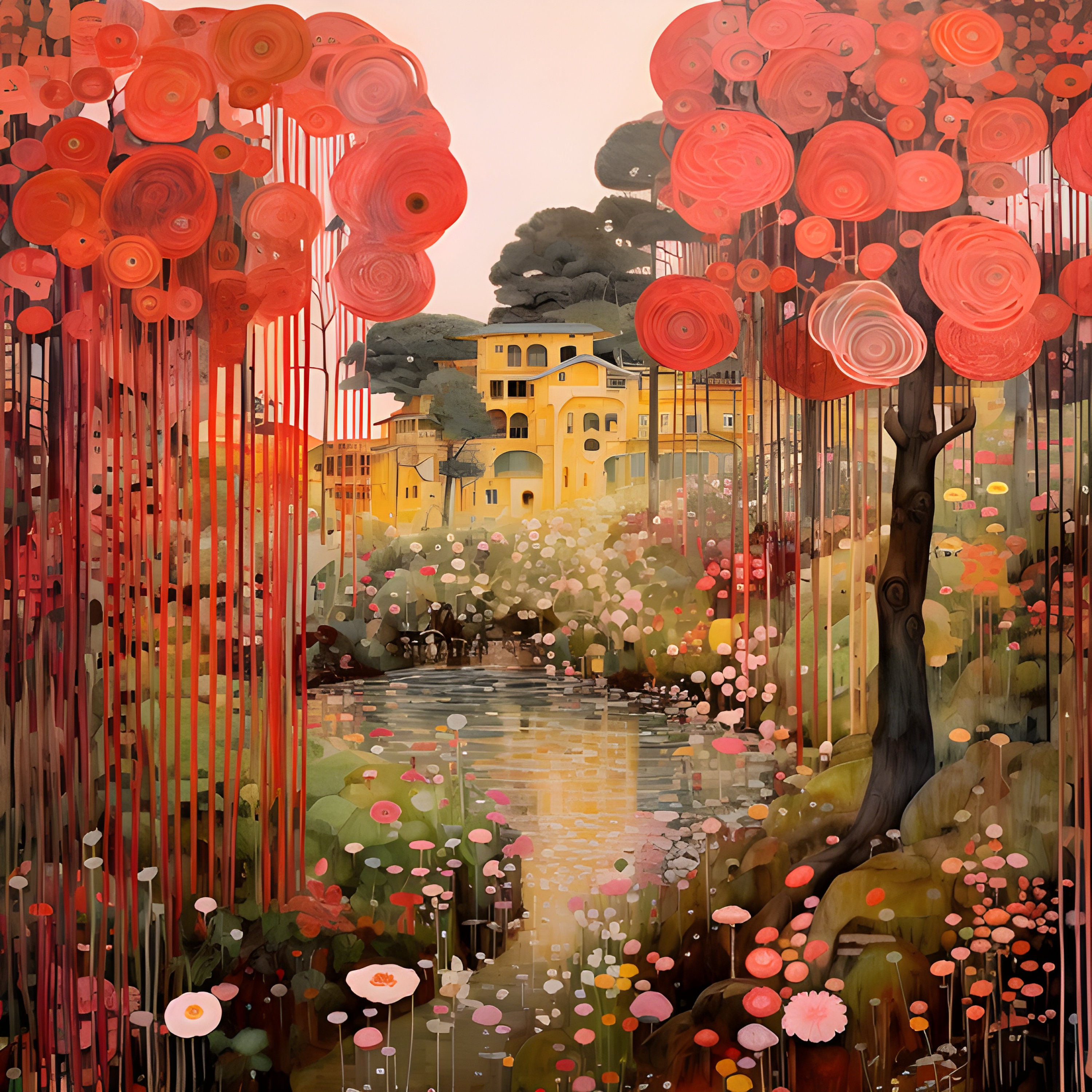 Incredible Gustav Klimt Inspired Landscapes in 5K Set of 5 - Etsy