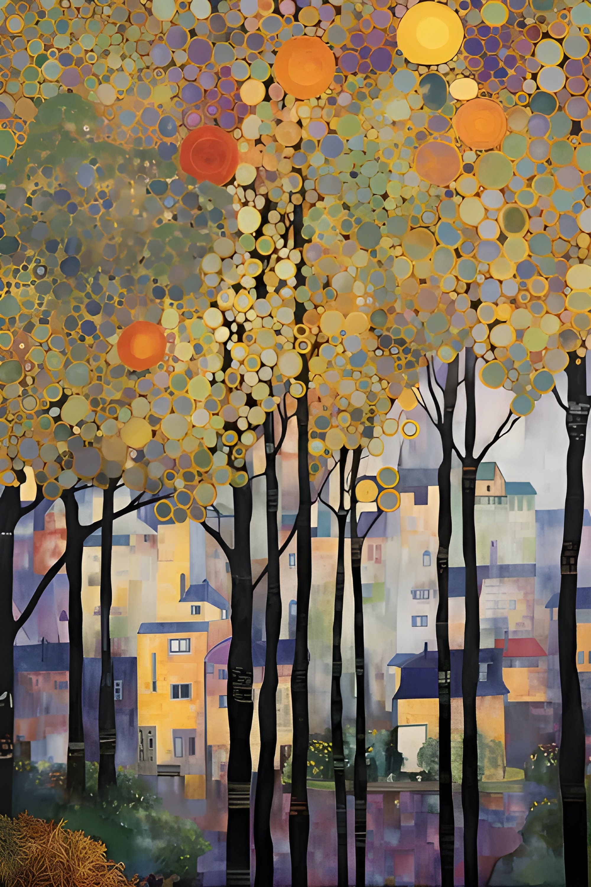 Incredible Gustav Klimt Inspired Landscapes in 5K! Set of 5. Print on ...