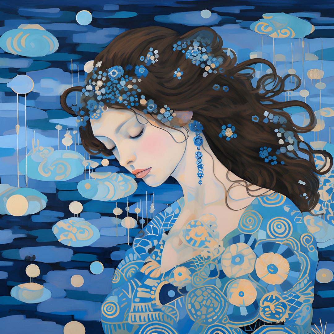 Incredible Gustav Klimt Inspired Landscapes in 25K! Set of 5, Digital ...