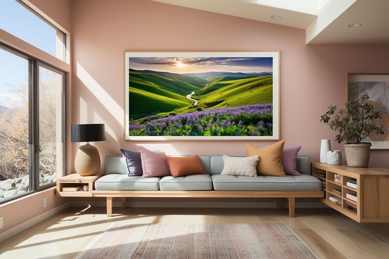 Beautiful Scenic Valley Landscape Print, Large Nature Landscape, Wall ...