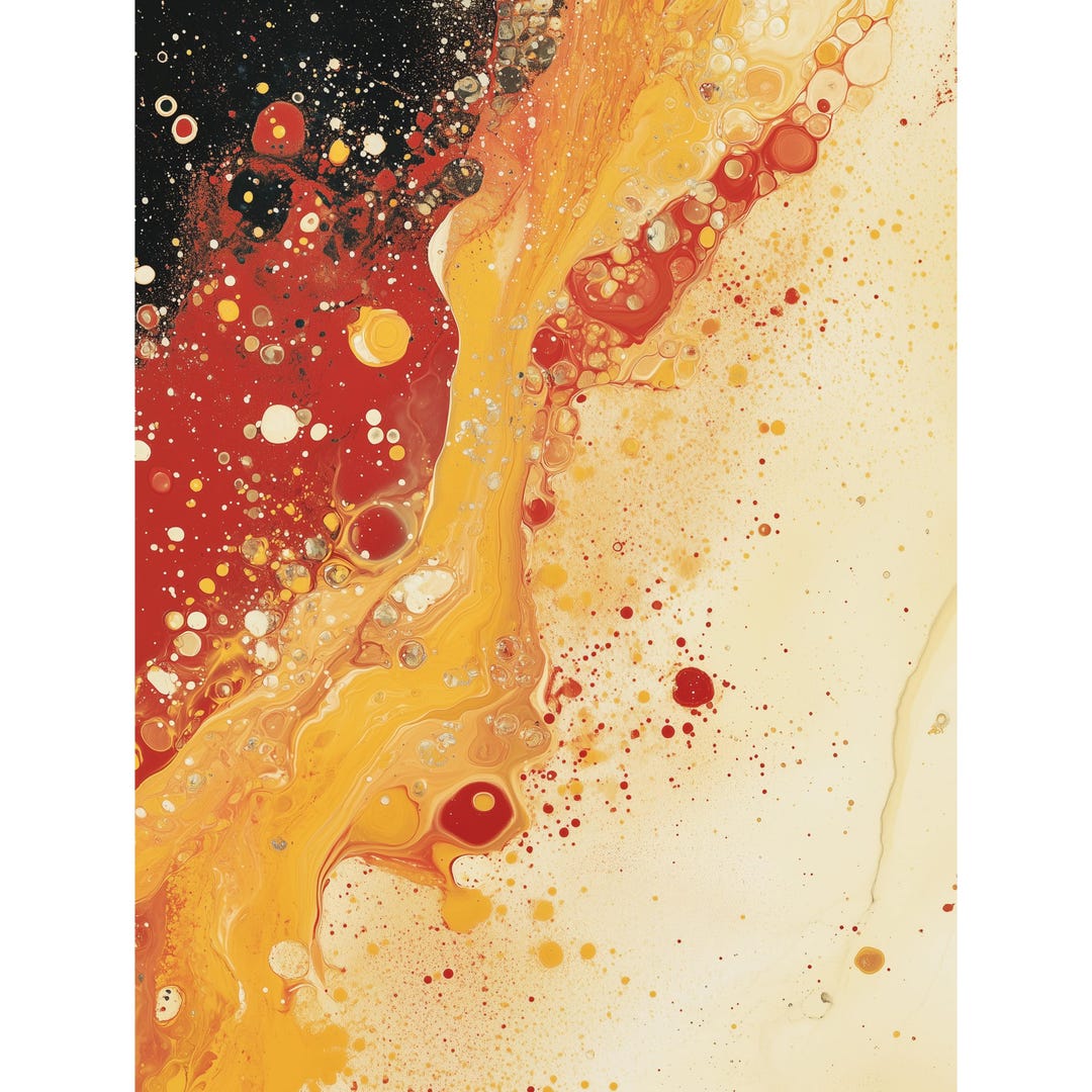 Jackson Pollock-inspired Abstract Art Print Set – Colorful Splatter DIY ...