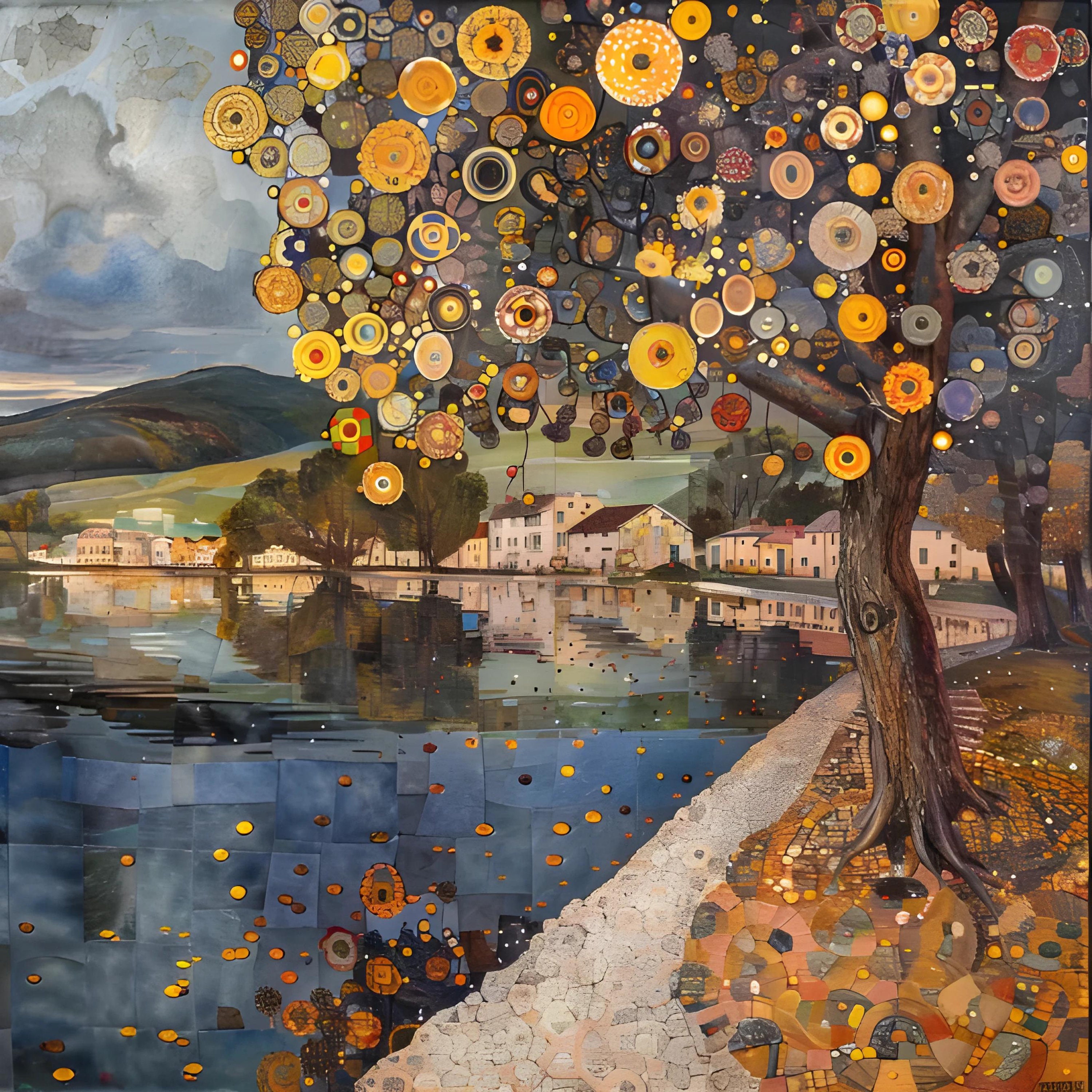 Remarkable Gustav Klimt Inspired Landscapes in 5K Set of 5. Print on ...