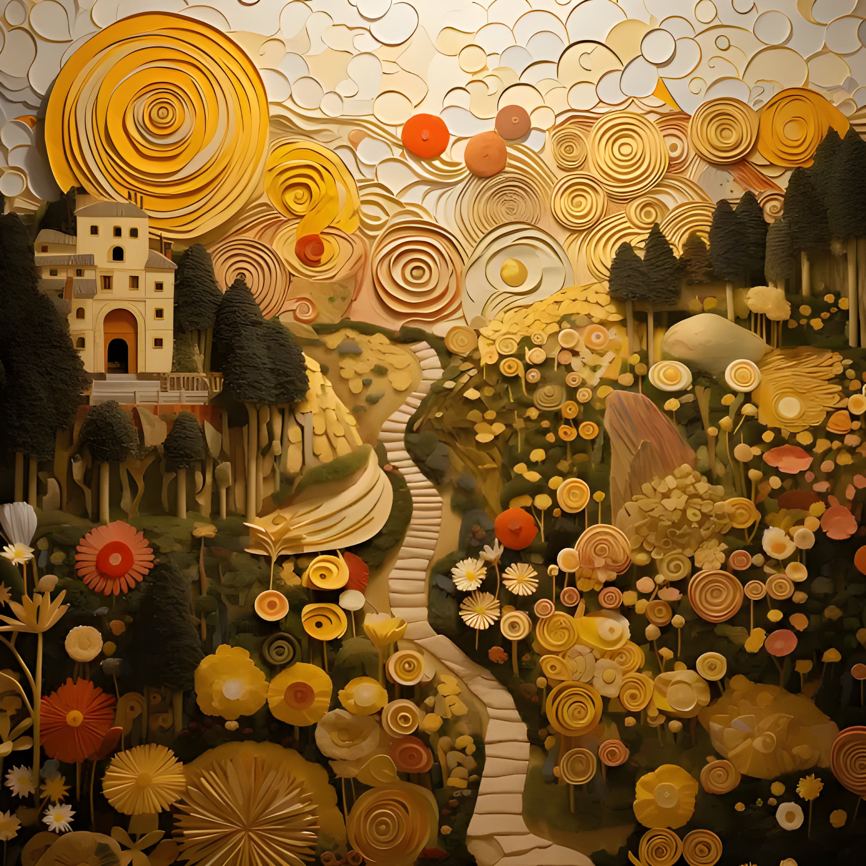 Incredible Gustav Klimt Inspired Landscapes in 5K Set of 5. Print on ...