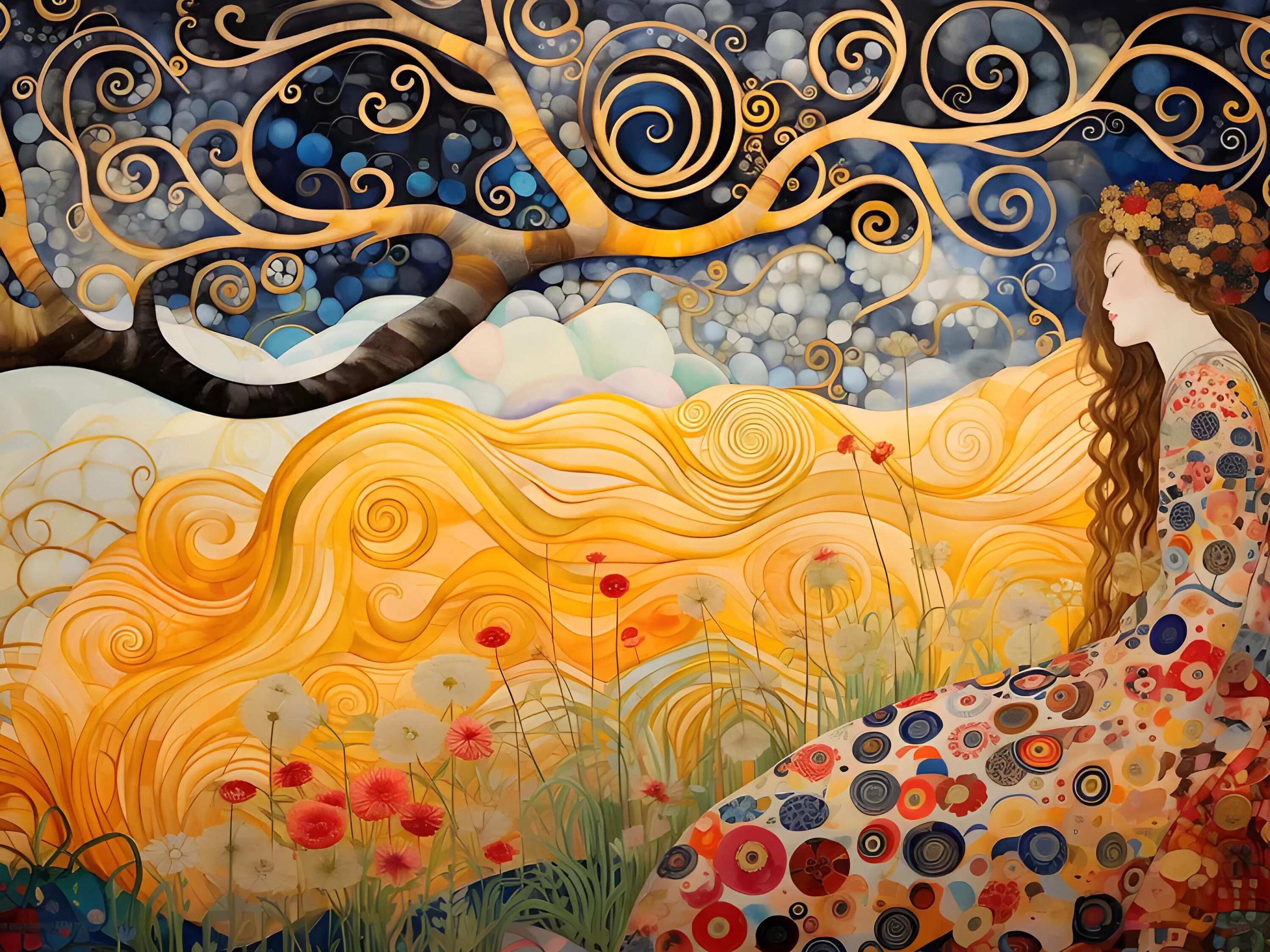 Celestial Set of 5 Instant Download, Klimt Design Art, Home Decor Wall ...