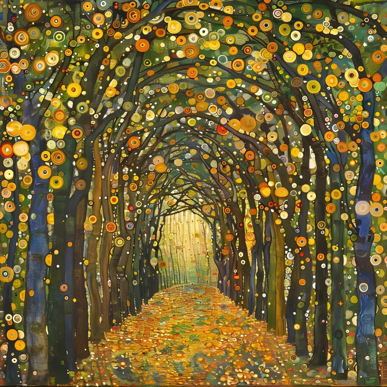 Gorgeous Gustav Klimt Landscapes in 5K Set of 5. Print on Demand ...