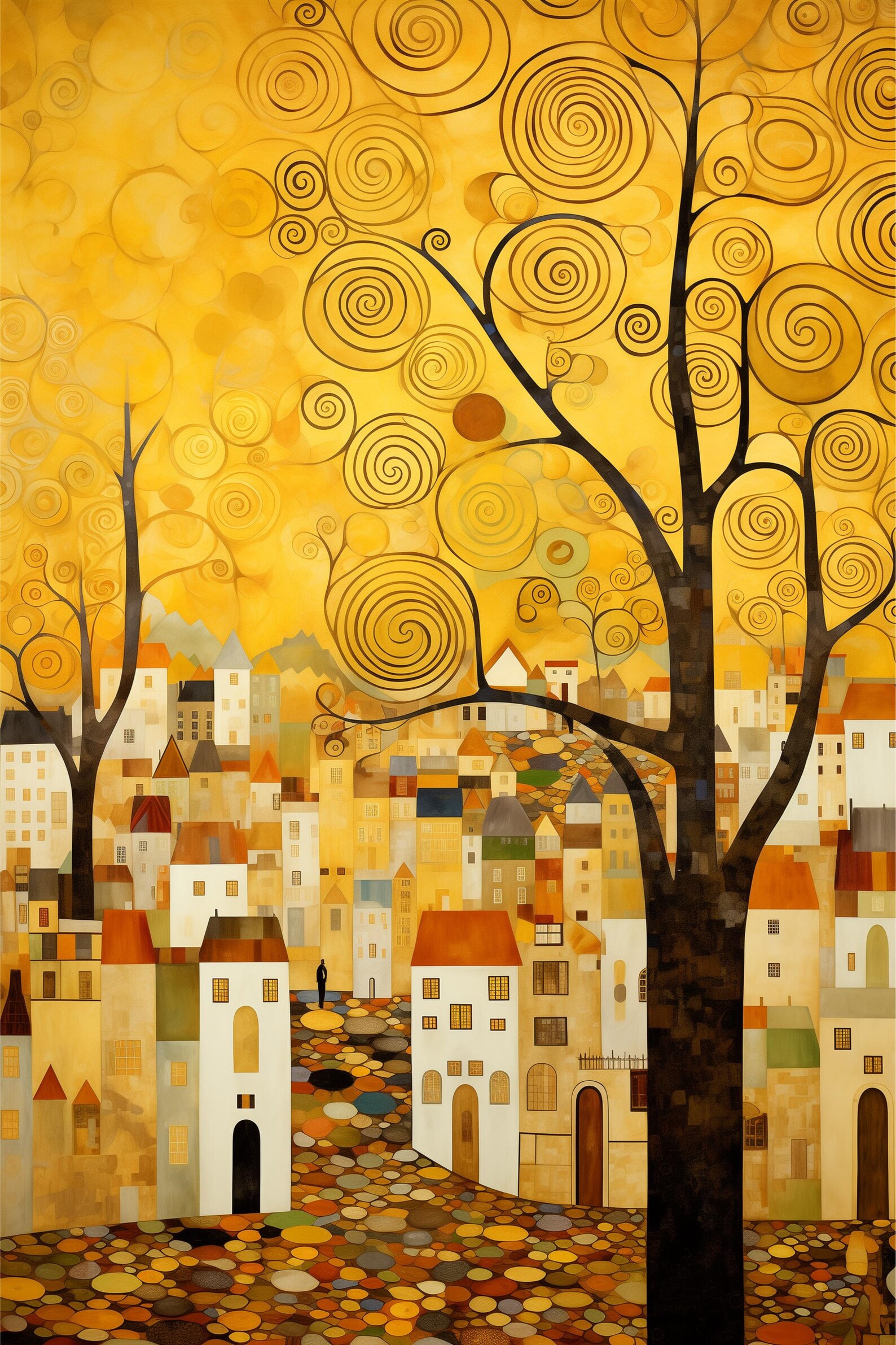 Stylized Gustav Klimt Landscapes in 5K Set of 5. Print on Demand ...