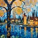 Incredible Gustav Klimt Inspired Landscapes in 5K Set of 5. Print on ...