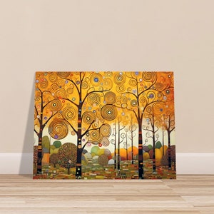 Premium Klimt Styled Print, Majestic Landscape, Gustav Klimt Design Art ...