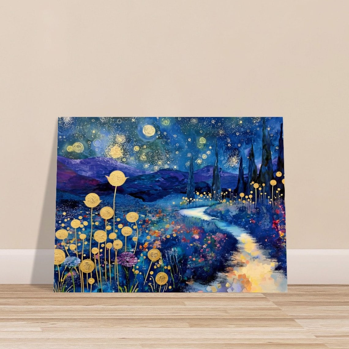 Museum-quality Poster Horizontal Landscape Design Klimt Style Design ...
